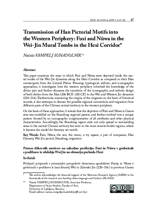 (PDF) Transmission of Han Pictorial Motifs into the Western Periphery