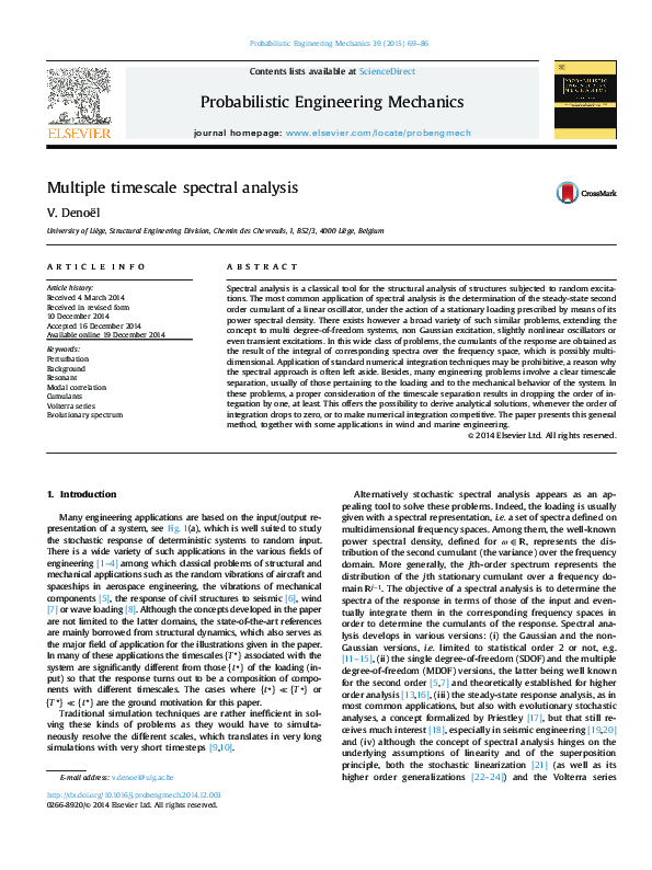 (PDF) Multiple timescale spectral analysis
