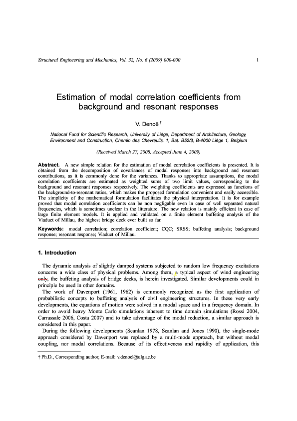 (PDF) Estimation of modal correlation coefficients from background and ...