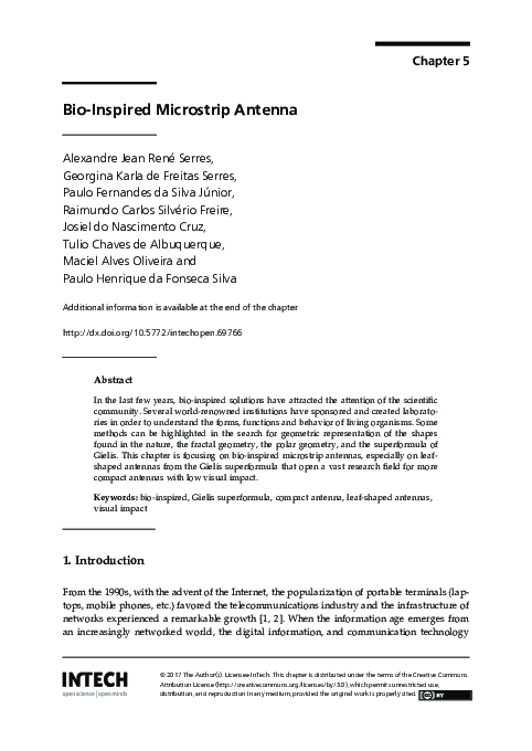 (PDF) Bio-Inspired Microstrip Antenna