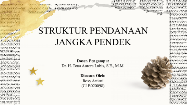 (PPT) PPT Struktur Pendanaan Jangka Pendek