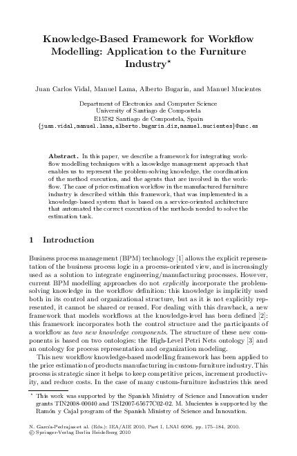 (PDF) Knowledge-based framework for workflow modelling: application to the furniture industry