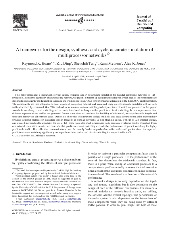 Pdf A Framework For The Design Synthesis And Cycle Accurate