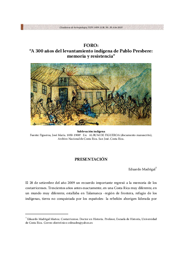 (PDF) “A 300 años del levantamiento indígena de Pablo Presbere: memoria ...