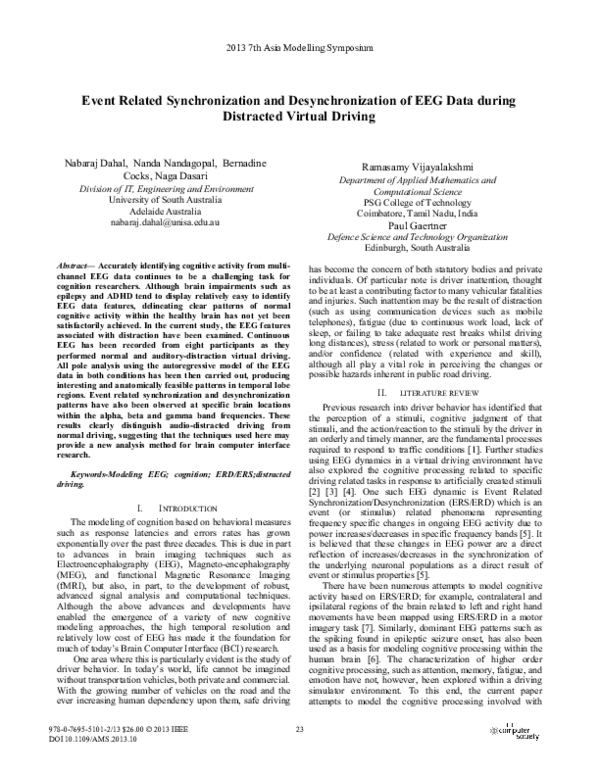 (PDF) Event-related synchronization and desynchronization during affective processing: emergence ...
