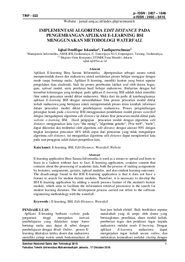(PDF) Implementasi Algoritma Edit Distance Pada Pengembangan Aplikasi E ...
