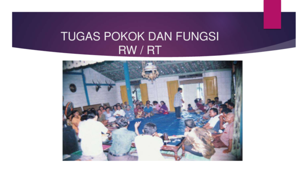 (PDF) TUGAS POKOK DAN FUNGSI RW / RT