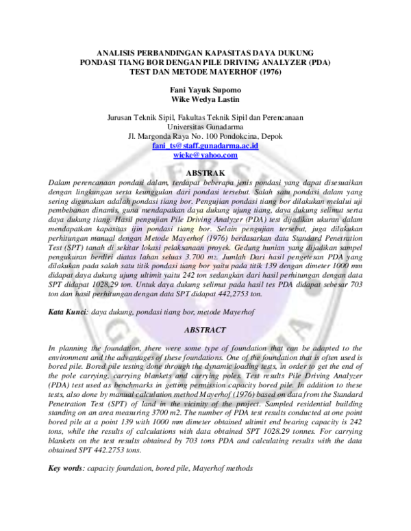 (PDF) Analisis Perbandingan Kapasitas Daya Dukung Pondasi Tiang Bor ...