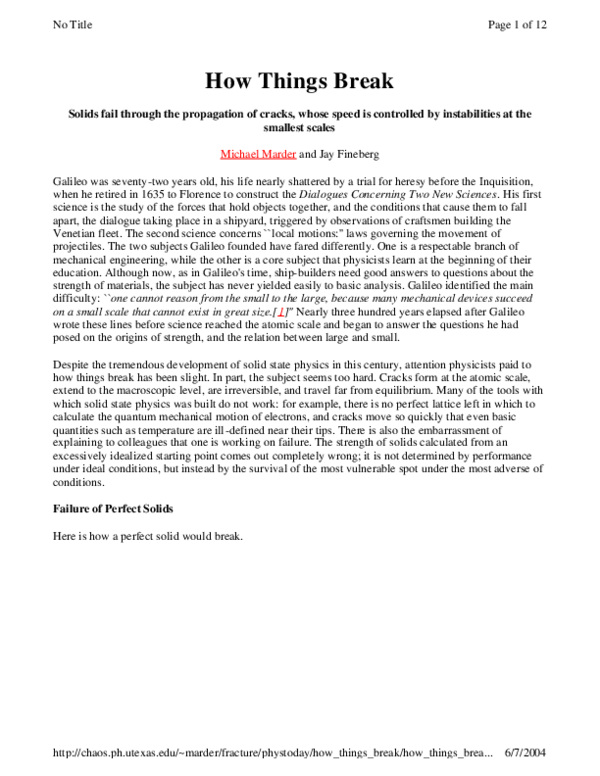 (PDF) How Things Break
