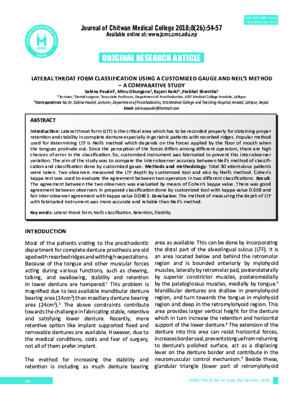 (PDF) Lateral throat form classification using a customized gauge and ...