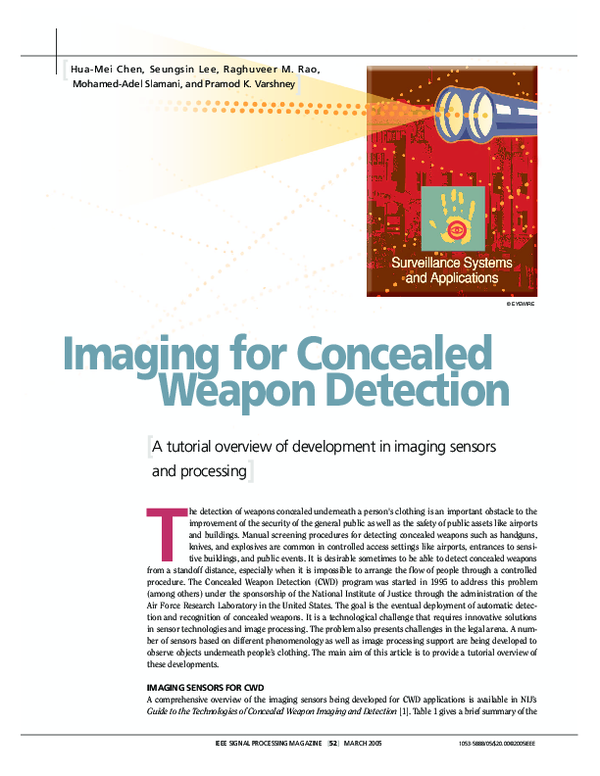 (PDF) Imaging for concealed weapon detection