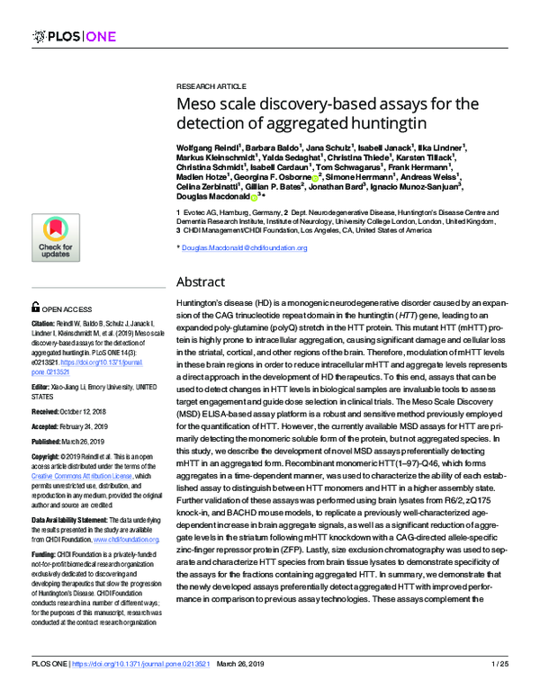 (PDF) Meso scale discovery-based assays for the detection of aggregated ...