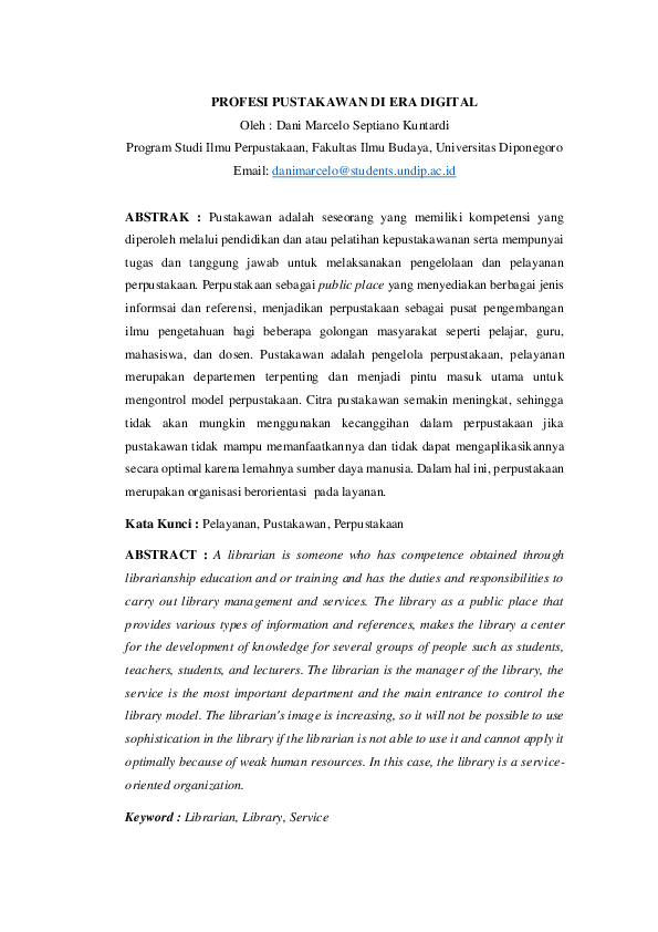 (PDF) PROFESI PUSTAKAWAN DI ERA DIGITAL