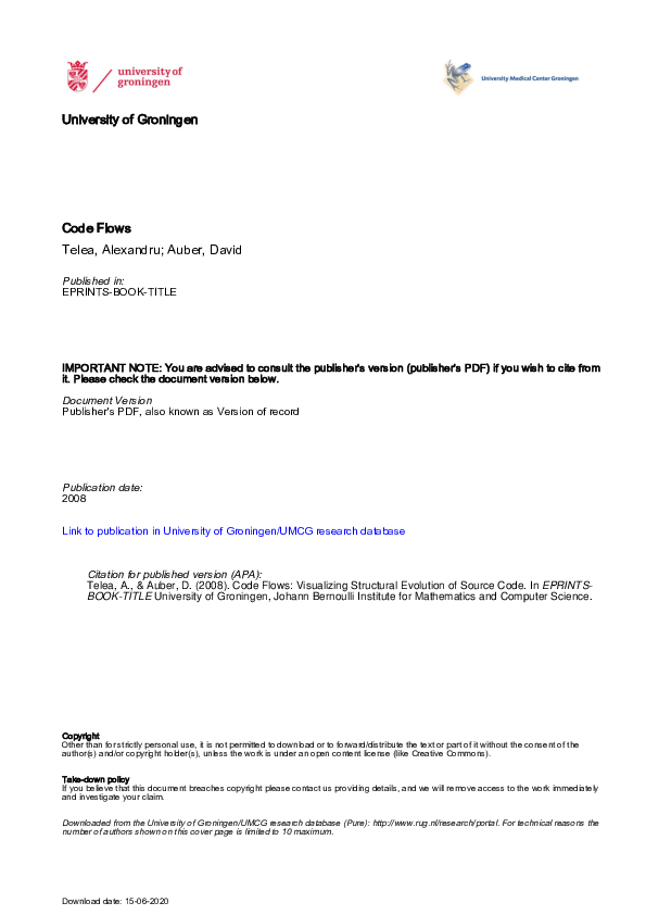 Pdf Code Flows Visualizing Structural Evolution Of Source Code