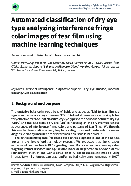 (PDF) Automated classification of dry eye type analyzing interference ...
