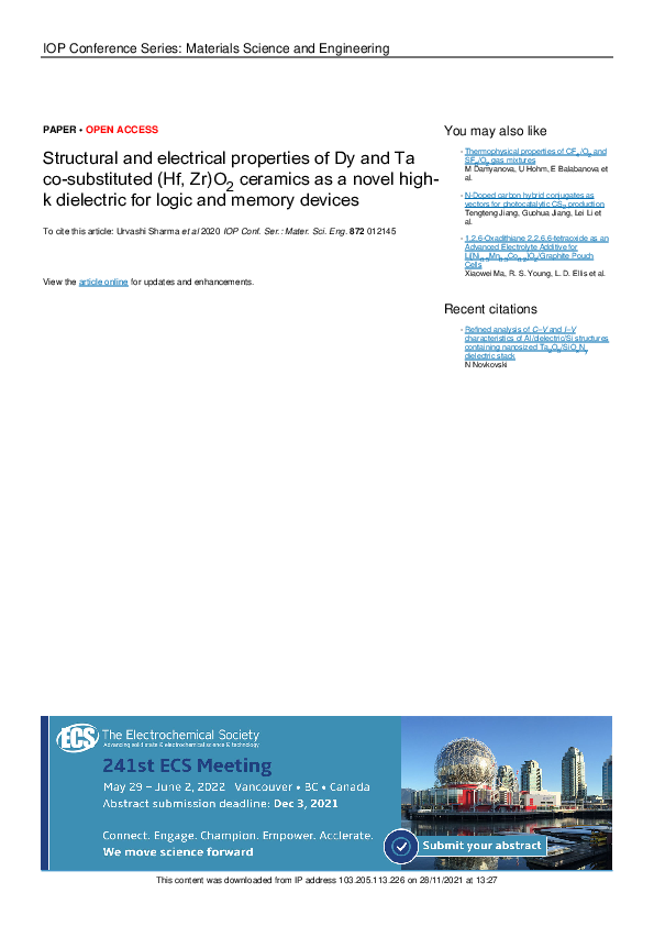 (PDF) IOP Conference Series: Materials Science and Engineering