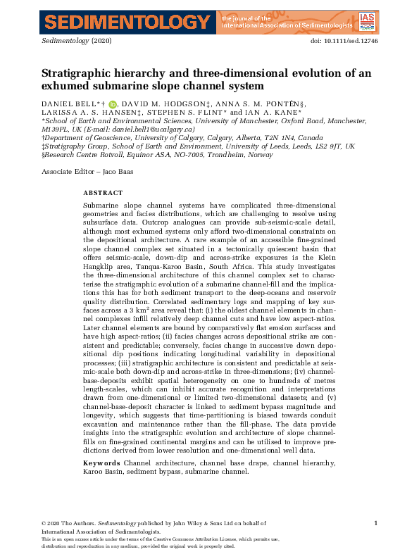 (PDF) Stratigraphic hierarchy and three‐dimensional evolution of an ...