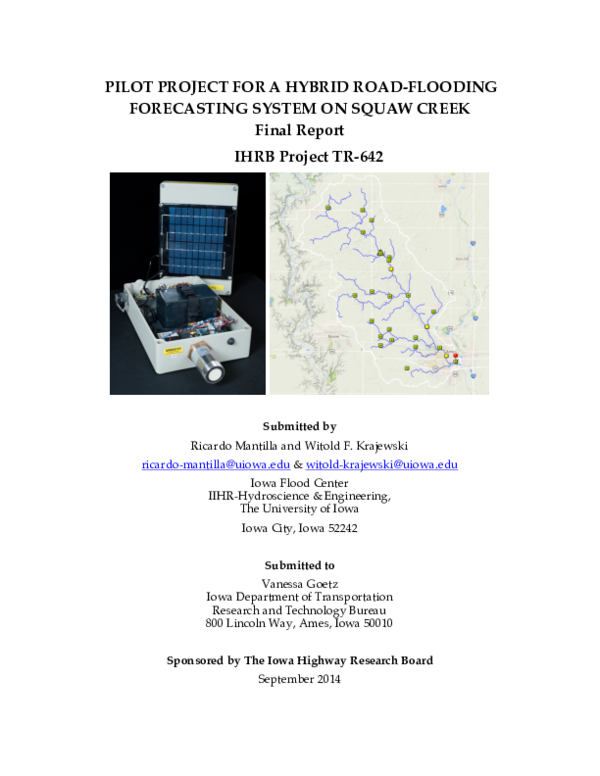 (PDF) Pilot Project for a Hybrid Road-Flooding Forecasting System on ...