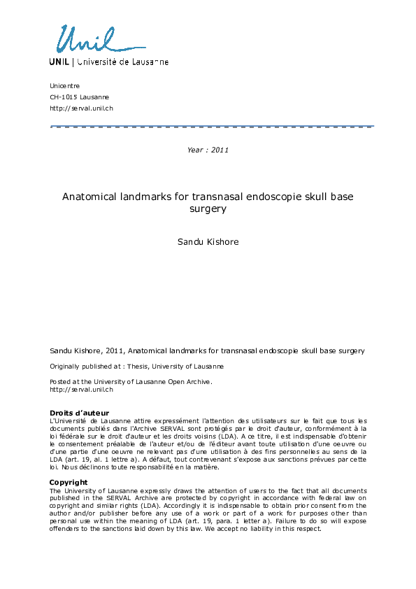 (PDF) Anatomical landmarks for transnasal endoscopic skull base surgery