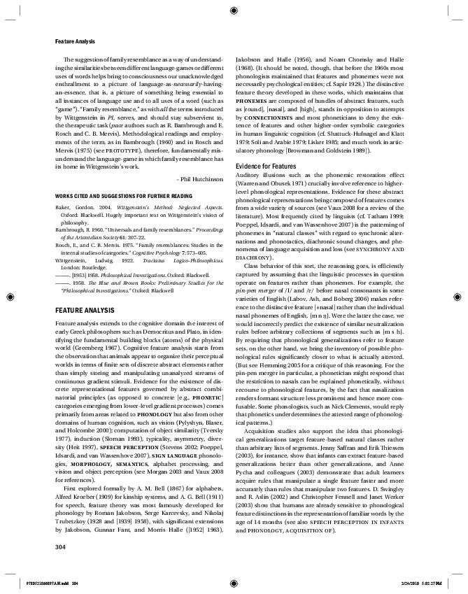 (PDF) Feature Analysis