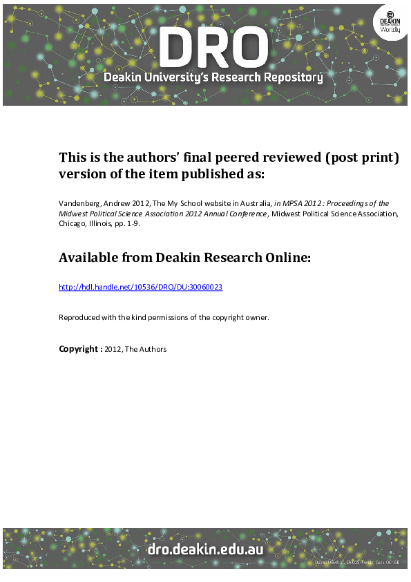 (PDF) The my school website in Australia