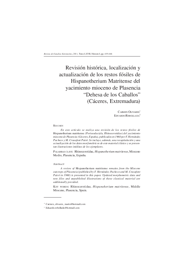 (PDF) Revisión histórica, localización y actualización de los restos ...
