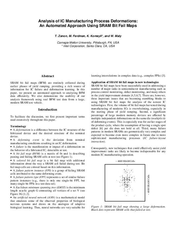 (PDF) Analysis of IC manufacturing process deformations: An automated ...