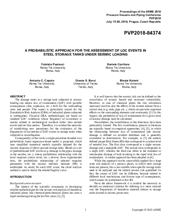 (PDF) A Probabilistic Approach for the Assessment of LOC Events in ...