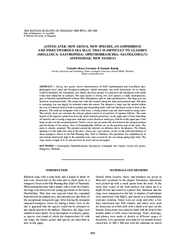 (PDF) Aiteng Ater, New Genus, New Species, an Amphibious and ...