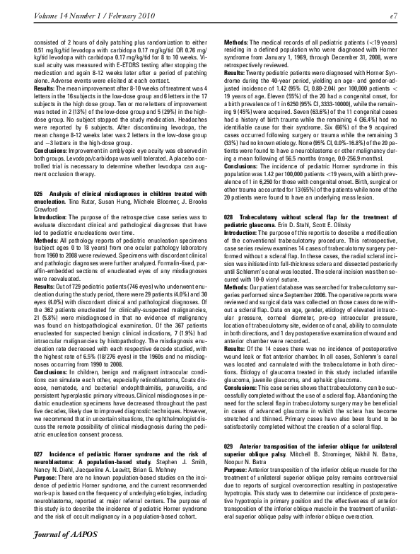 (PDF) Anterior transposition of the inferior oblique for unilateral ...