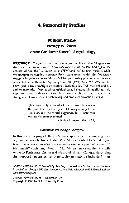 (PDF) 4. Personality Profiles