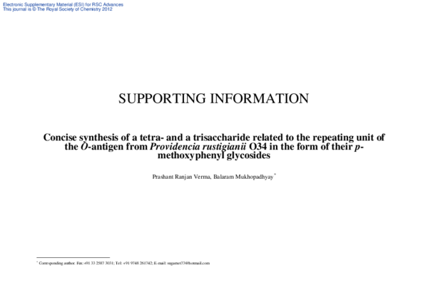 (PDF) Concise synthesis of a tetra- and a trisaccharide related to the ...