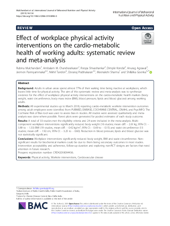 (PDF) Effect of workplace physical activity interventions on the cardio-metabolic health of ...