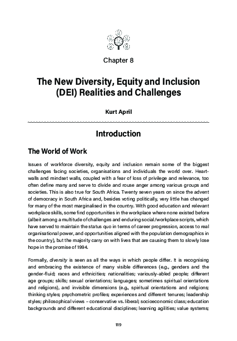(PDF) The New Diversity, Equity and Inclusion (DEI) Realities and ...