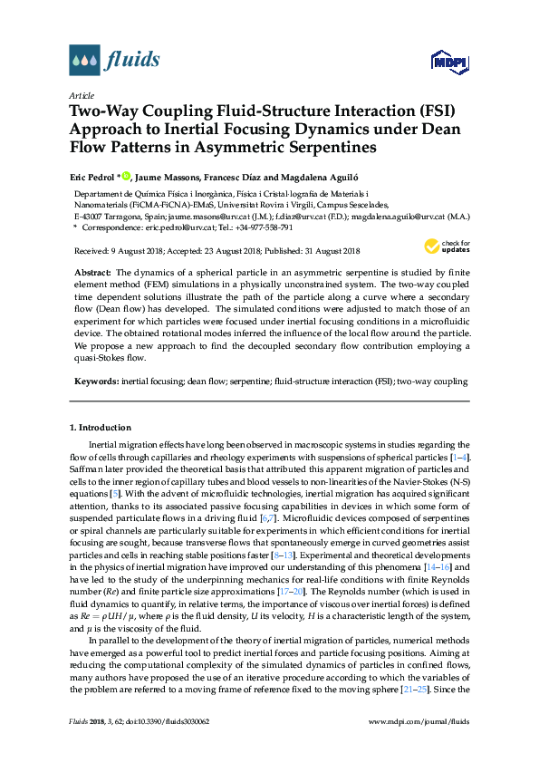 (PDF) Two-Way Coupling Fluid-Structure Interaction (FSI) Approach to ...