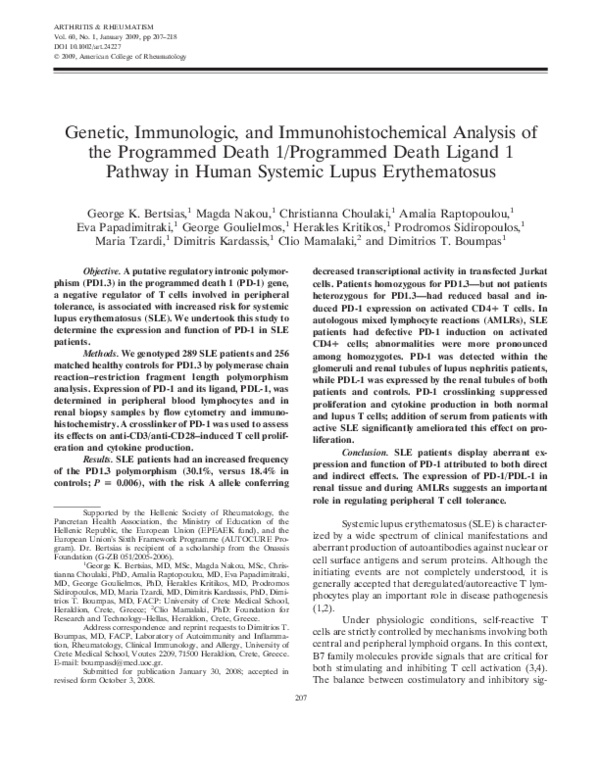 (PDF) Genetic, immunologic, and immunohistochemical analysis of the ...