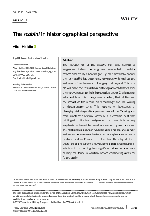 (PDF) The scabini in historiographical perspective | Alice Hicklin ...