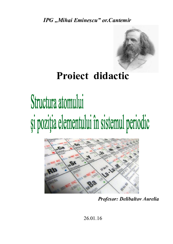 (DOC) Proiect didactic cl