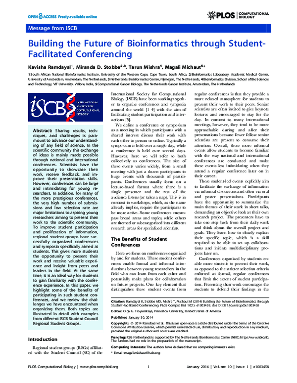 (PDF) Building the Future of Bioinformatics through Student-Facilitated ...