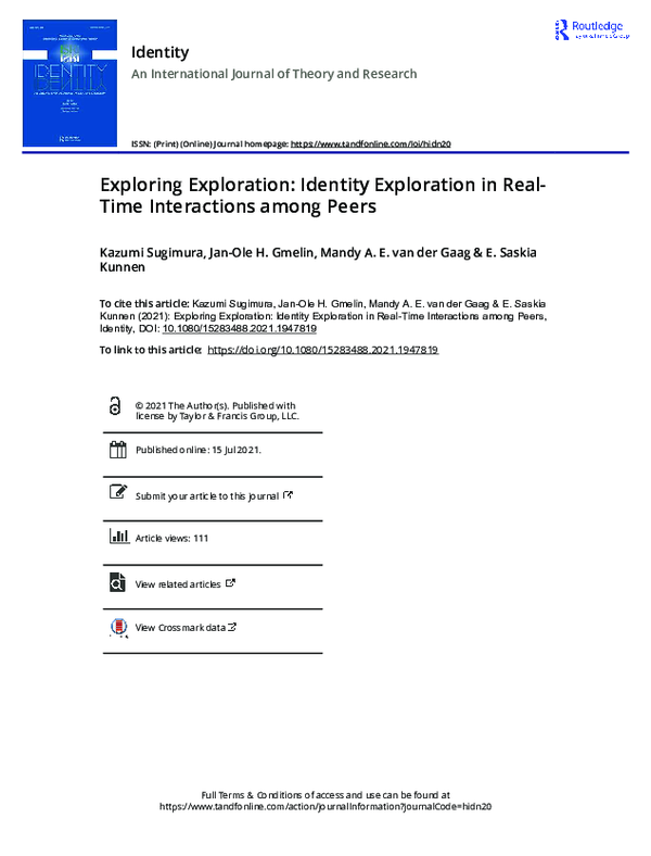 (PDF) Exploring Exploration: Identity Exploration in Real-Time ...