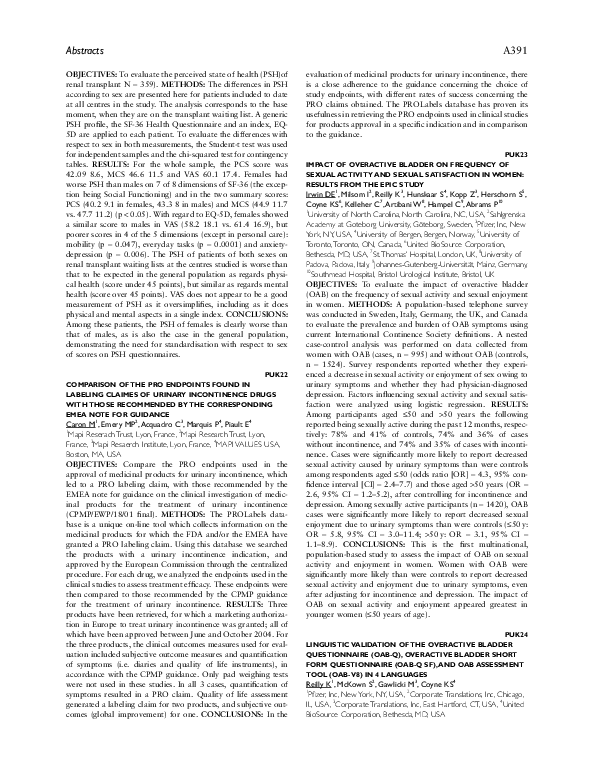 (PDF) PUK24 Linguistic Validation of the Overactive Bladder ...