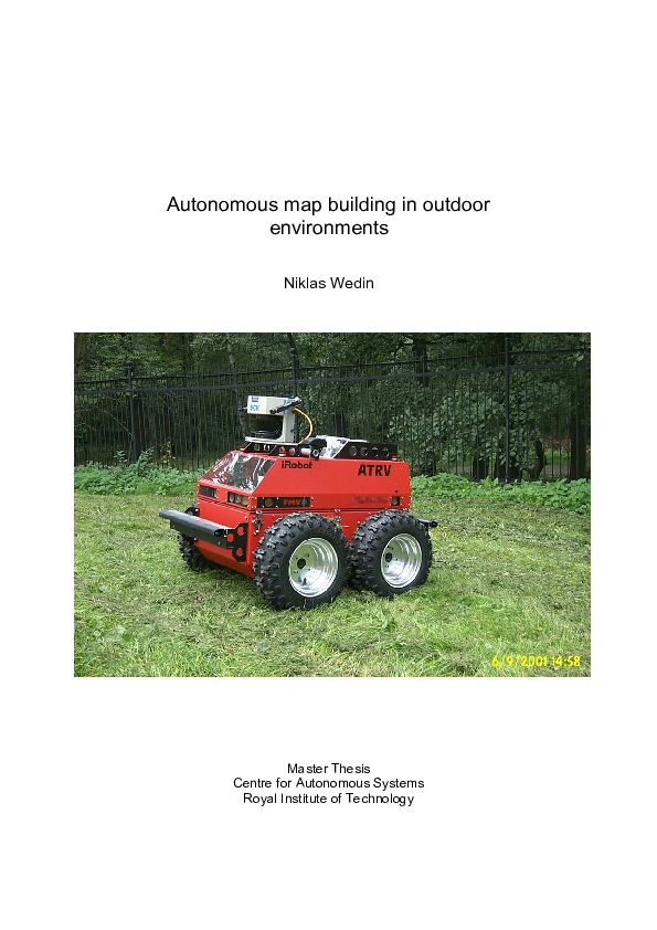 (PDF) Autonomous map building in outdoor environments