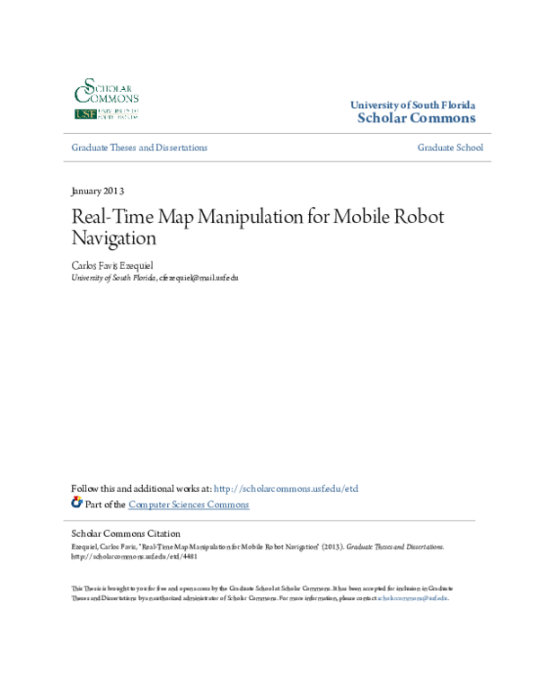 (PDF) Real-Time Map Manipulation for Mobile Robot Navigation