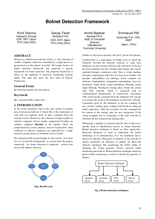 Pdf Botnet Detection Framework