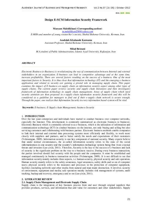 pdf-design-e-scm-information-security-framework-maryam-mahdikhani-academia-edu
