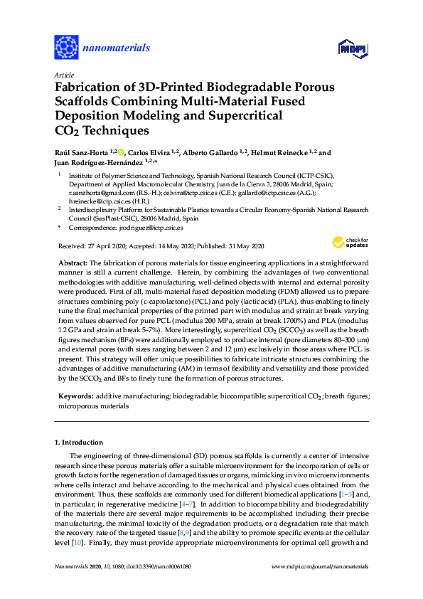(PDF) Fabrication of 3D-Printed Biodegradable Porous Scaffolds Combining Multi-Material Fused ...