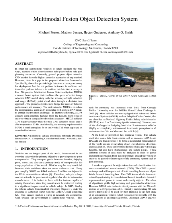 (PDF) Multimodal Fusion Object Detection System (PDF) Multimodal Fusion Object Detection System