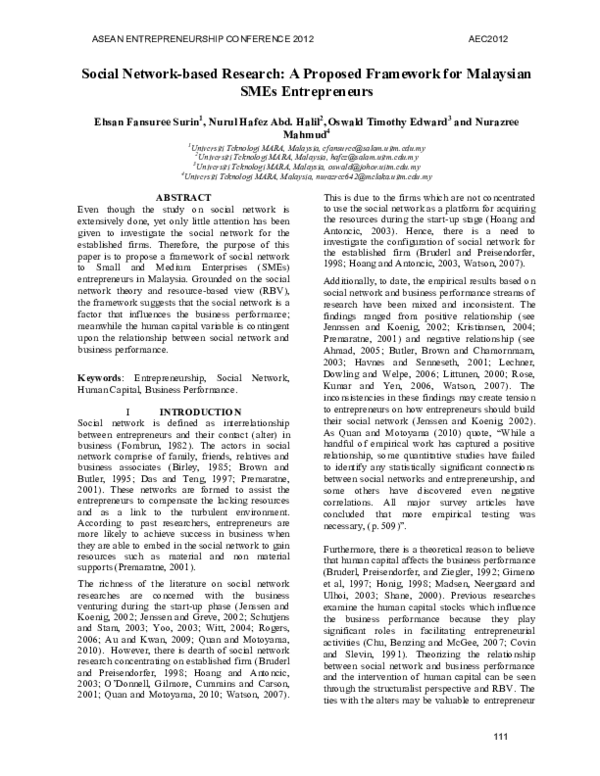 (PDF) Social Network-based Research: A Proposed Framework for Malaysian ...