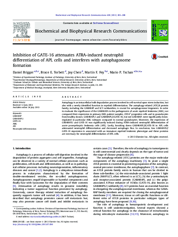 (PDF) Inhibition of GATE-16 attenuates ATRA-induced neutrophil ...