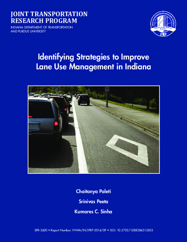(PDF) Identifying Strategies to Improve Lane Use Management in Indiana